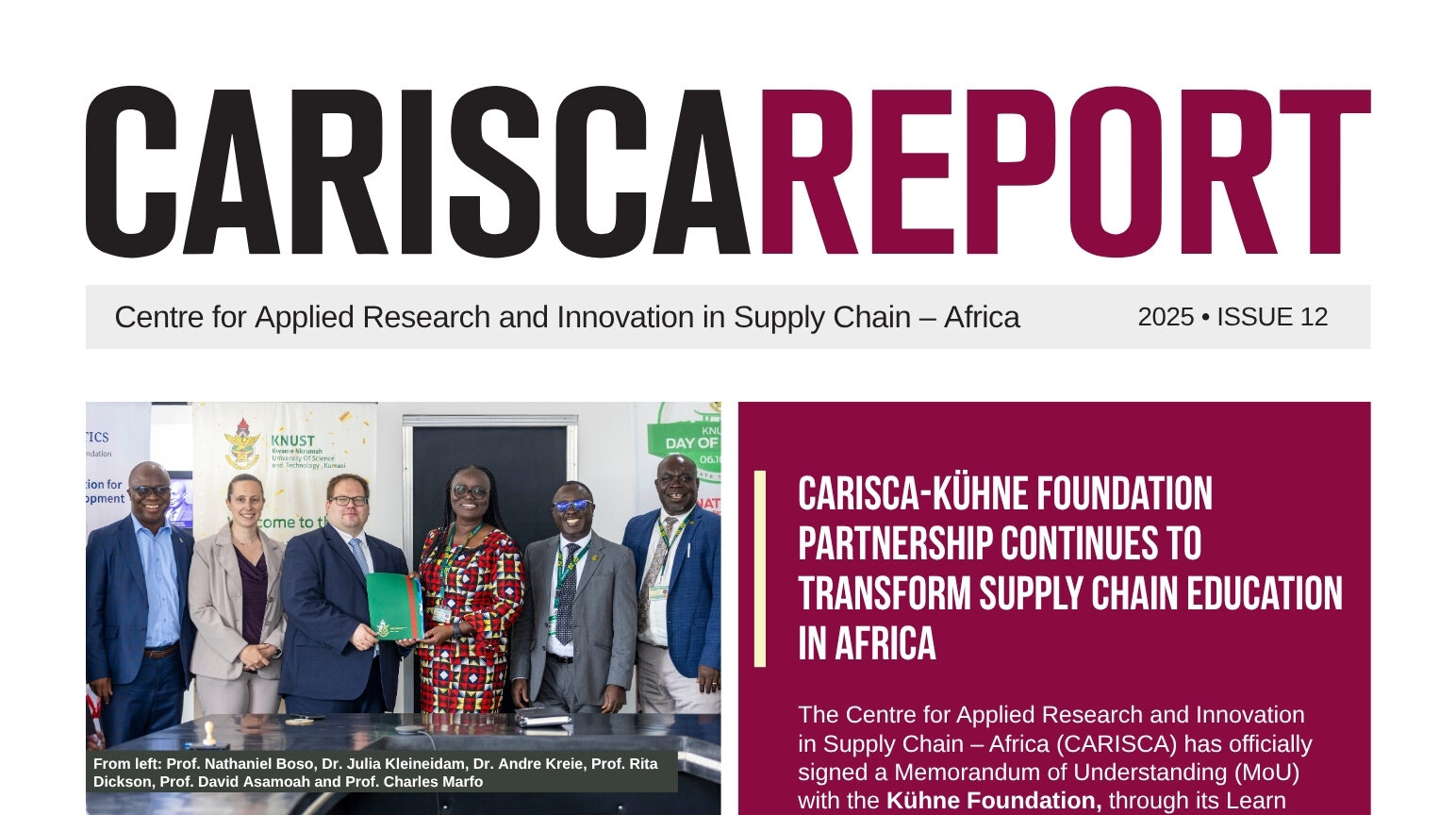 CARISCA Newsletter Issue 12 is Out Now! - Centre for Applied Research ...